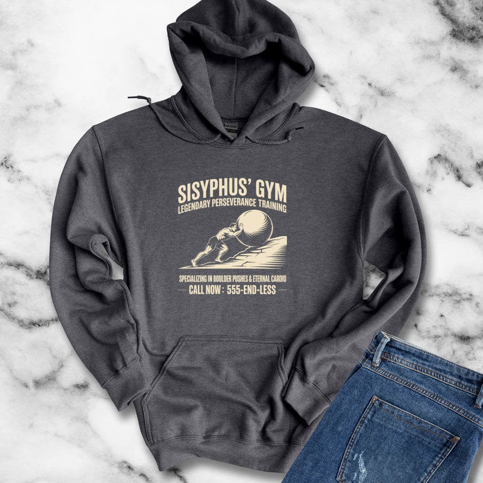 Sisyphus's Gym Unisex Heavy Blend™ Hooded Sweatshirt – Echos of Antiquity