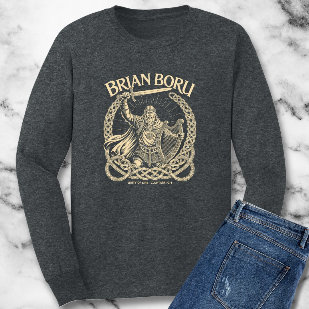 Brian Boru High Irish King of Ireland Eire Long Sleeve Tee – Echos of ...