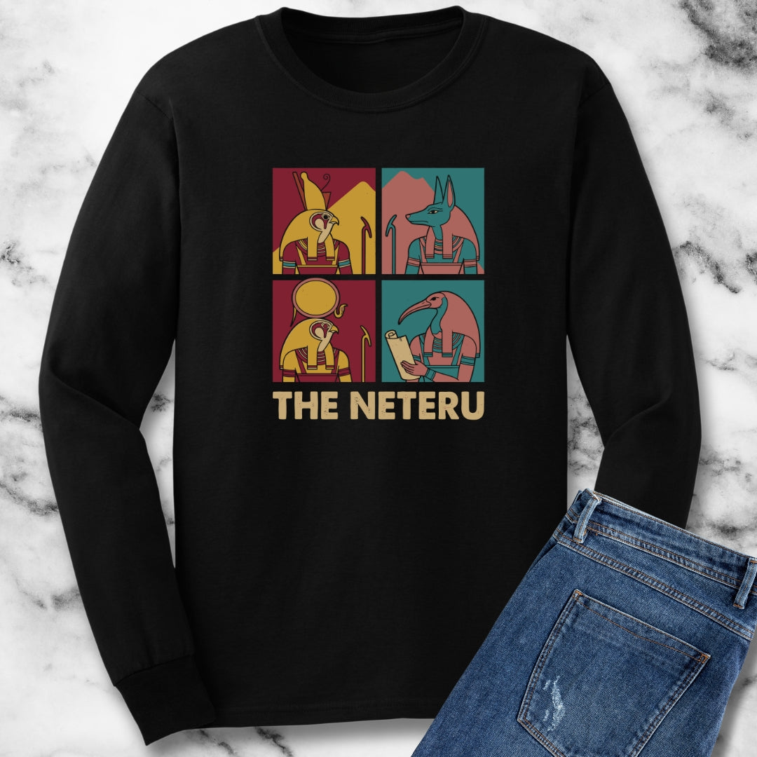 The Neteru Egyptian Gods Pantheon Unisex Long Sleeve Tee – Echos of ...